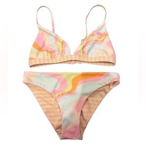 Roxy | Swim | Roxy Hibiscus Revo Triangle Reversible Girls Bikini Nwt | Poshmark